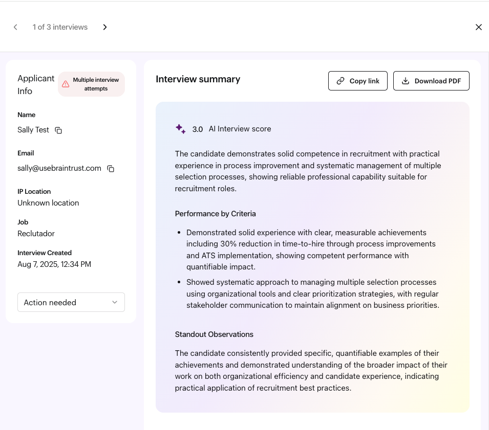 2.5 AI Interview Retake Limit Settings FAQ – Braintrust