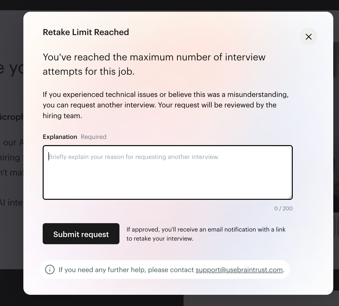 2.6 AIR Interview Retake Request FAQ – Braintrust